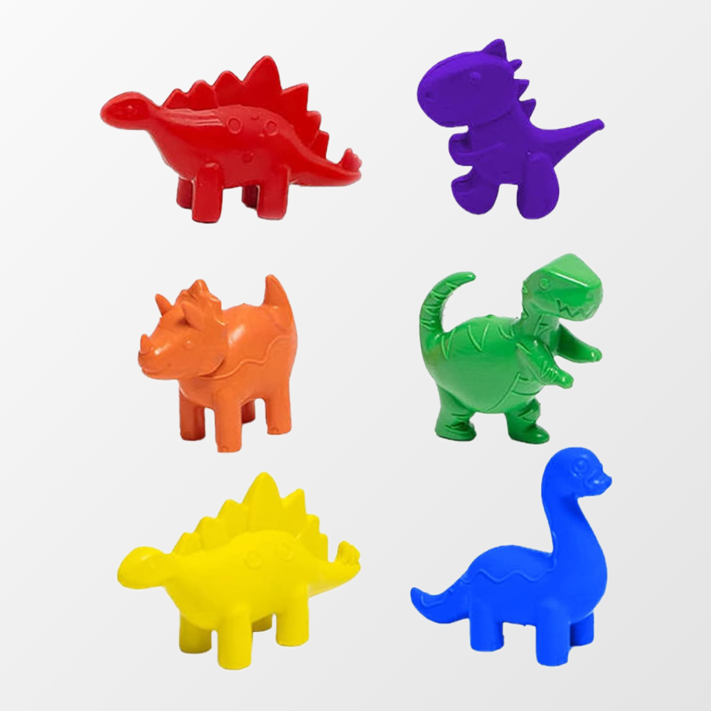 Dinosaur Crayons (6 Pieces) by WOONKIT