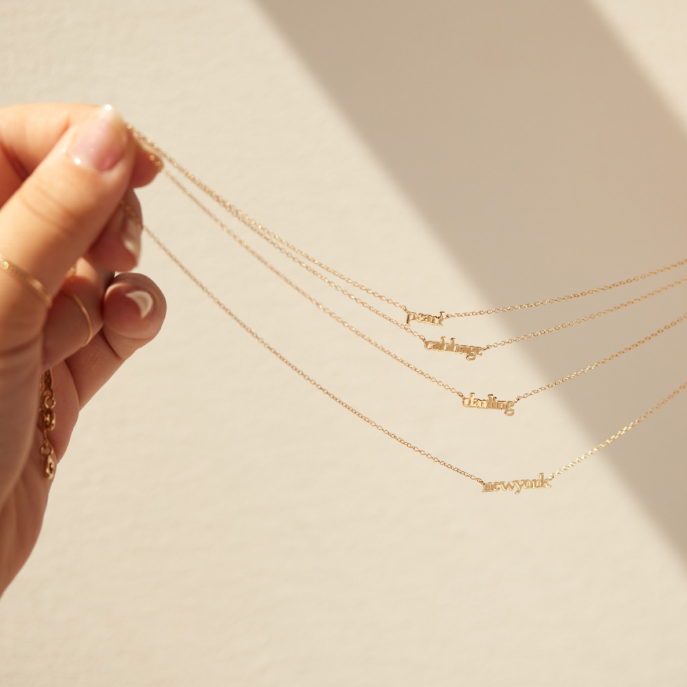 Tiniest Name Necklace by Catbird