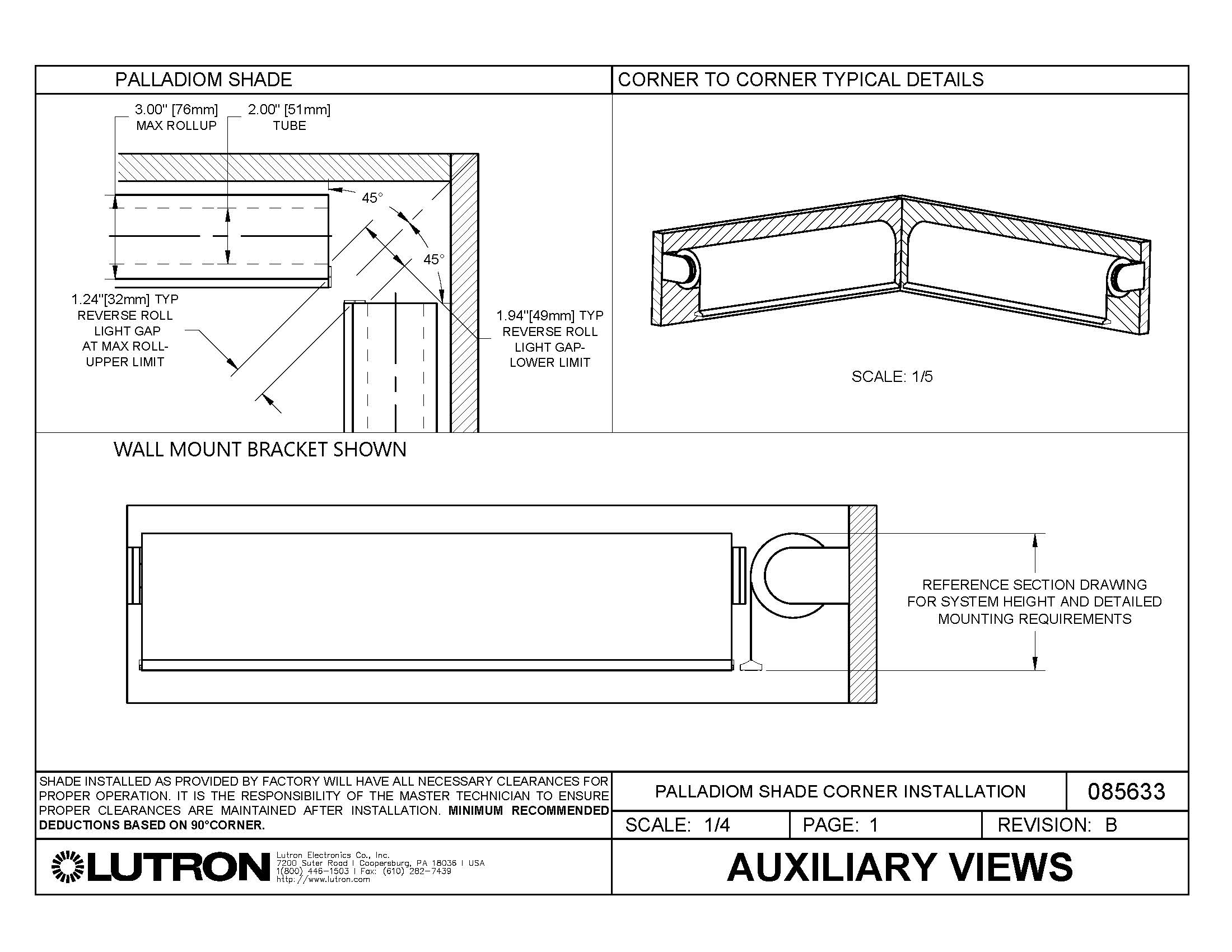 Palladiom Shade Corner Install - Corner-to-Corner Design Detail