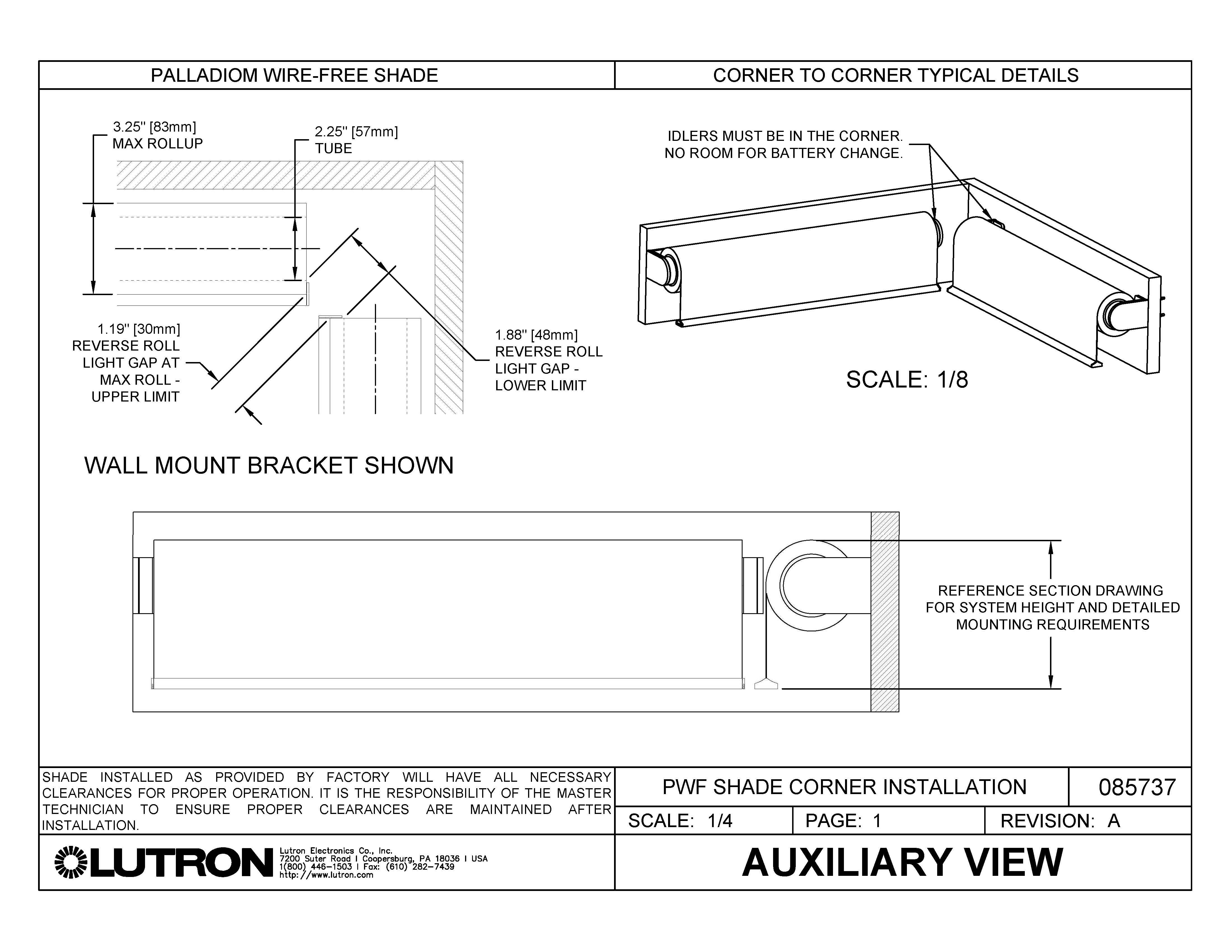 Palladiom Wirefree Shade Corner Install with Corner-to-Corner