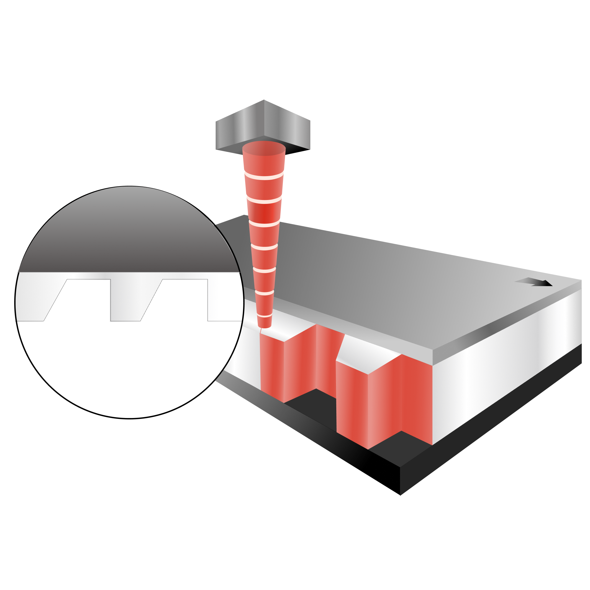 레이저 전극 노칭