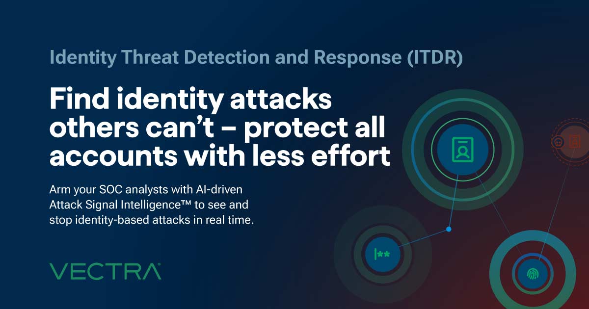 Identity Threat Detection and Response (ITDR) - Vectra AI