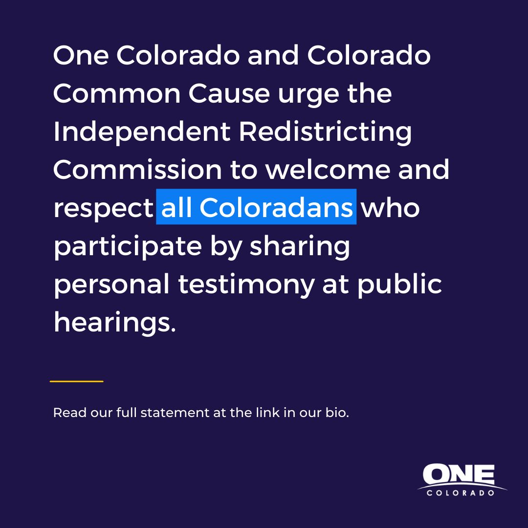 One Colorado | With final opportunity for public comment rapidly ...