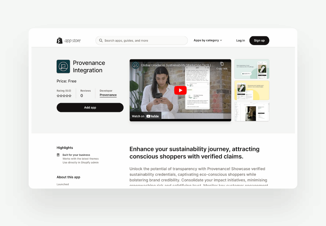 Provenance launches Shopify app for transparent sustainability | Provenance