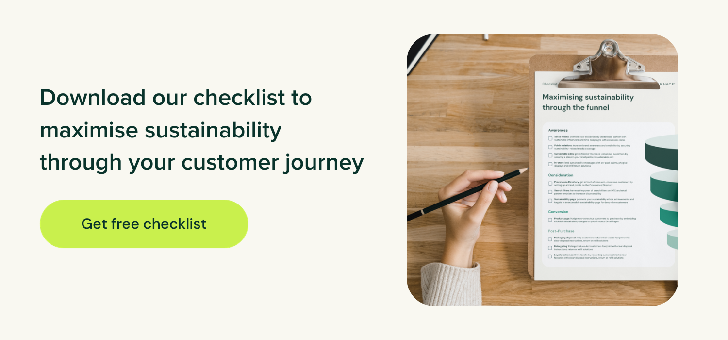 How to embed sustainability in the customer journey | Provenance