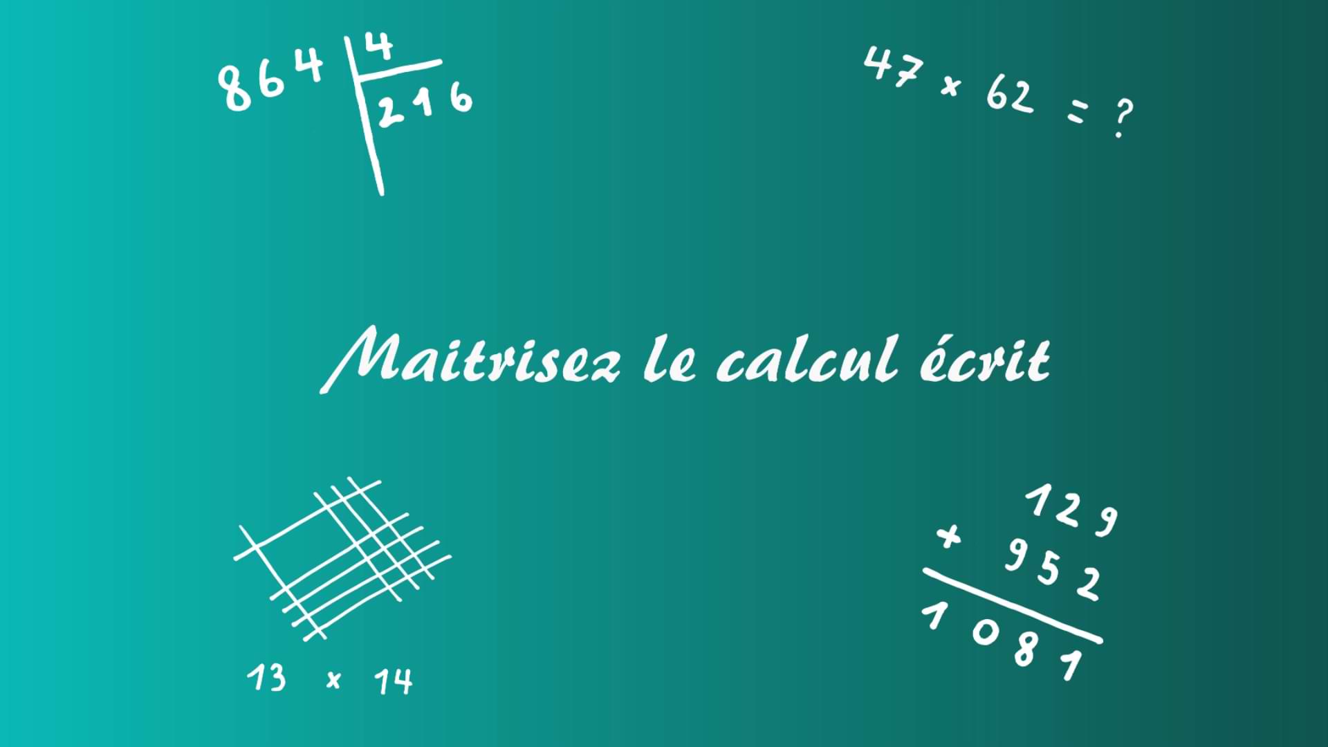 Calcul écrit - Plan du cours