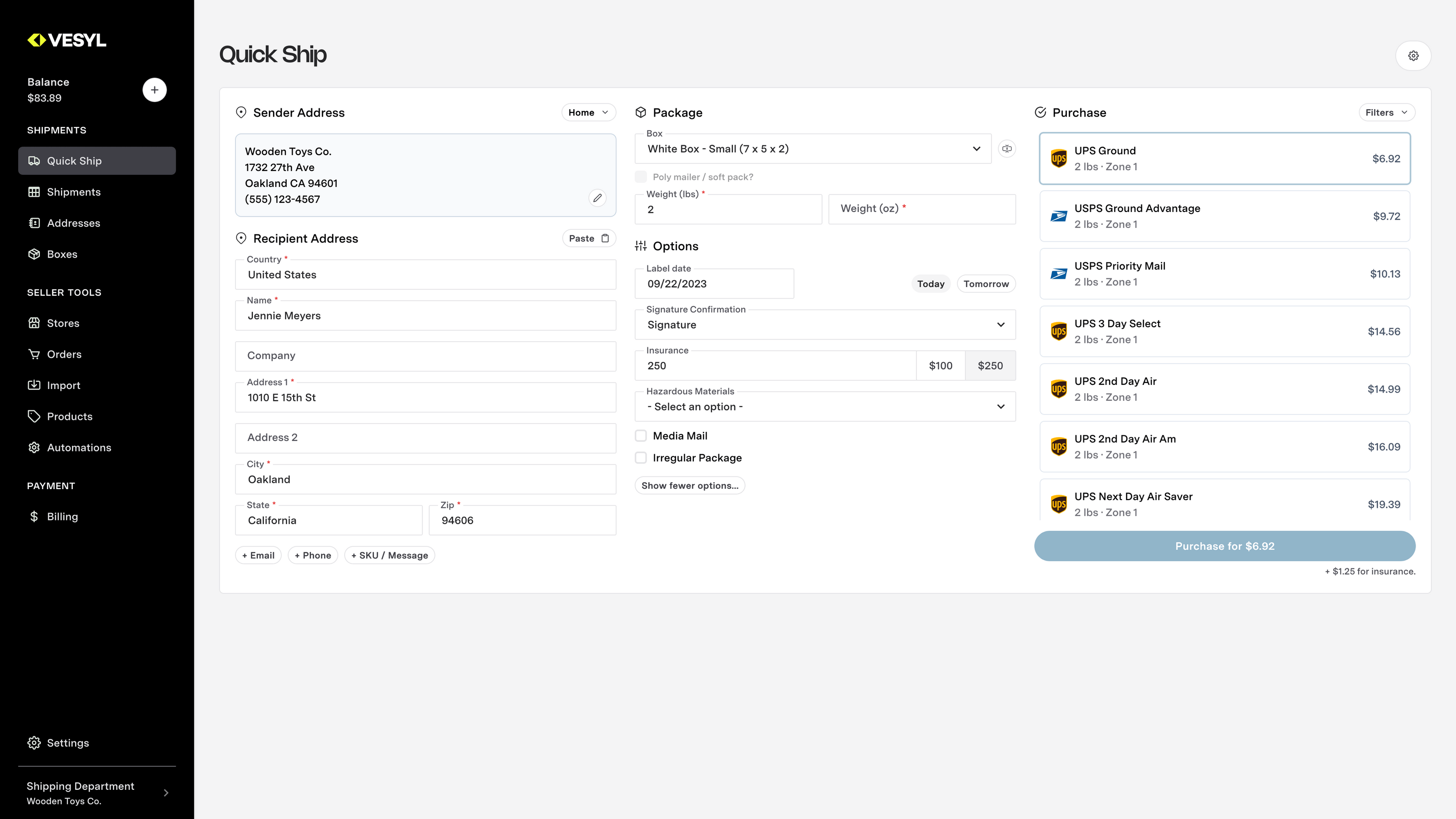 VESYL Software: Supercharge Your Shipping Workflows