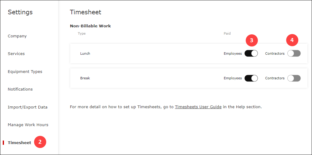 Timesheets