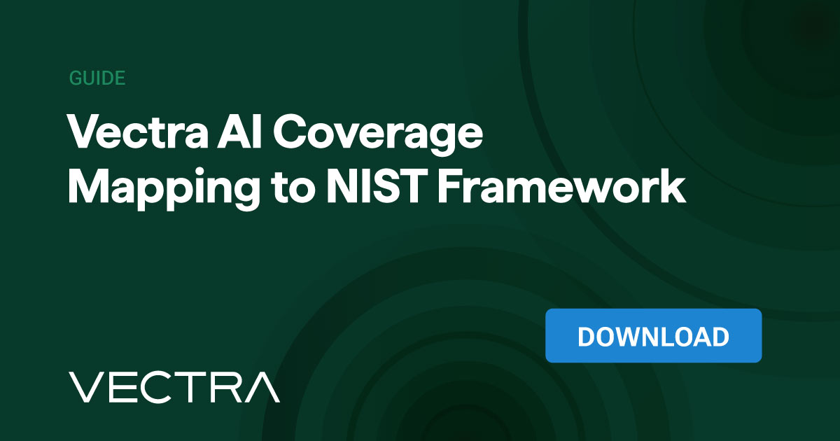 Vectra AI Coverage Mapping to NIST Framework