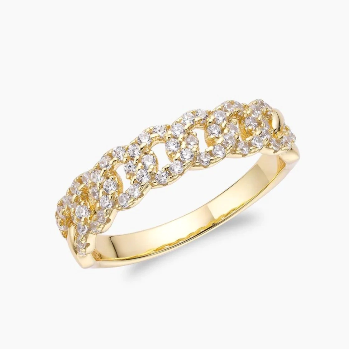Curb Chain Pavé Ring - Bravo Jewellers