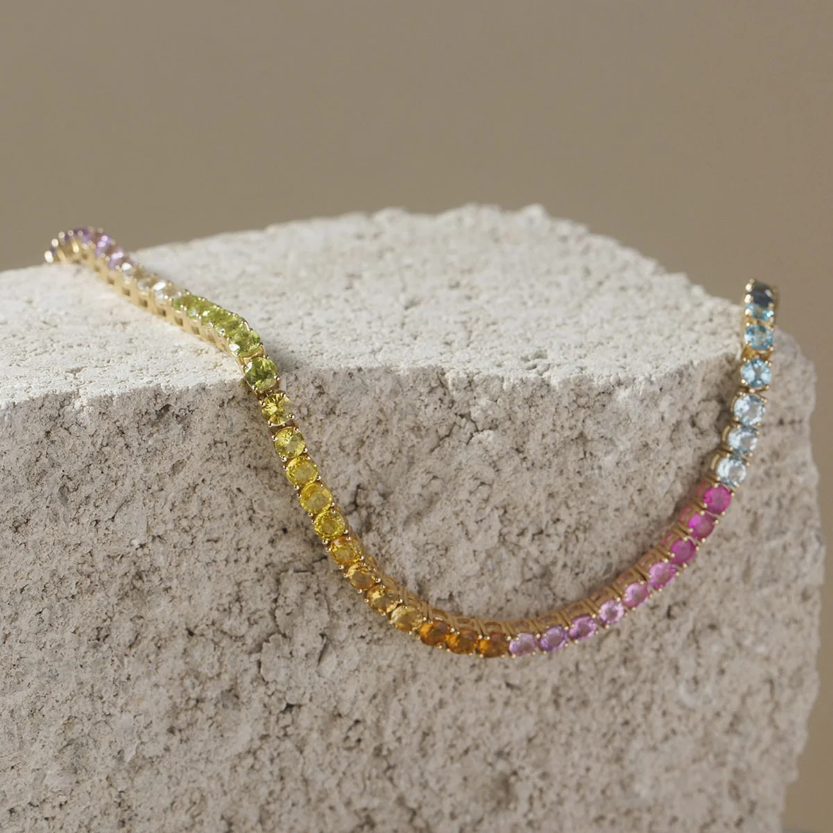 Rainbow Gem Stones Bracelet - Bravo Jewellers
