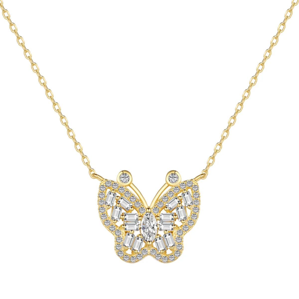 Multi Stone Butterfly Necklace - Bravo Jewellers