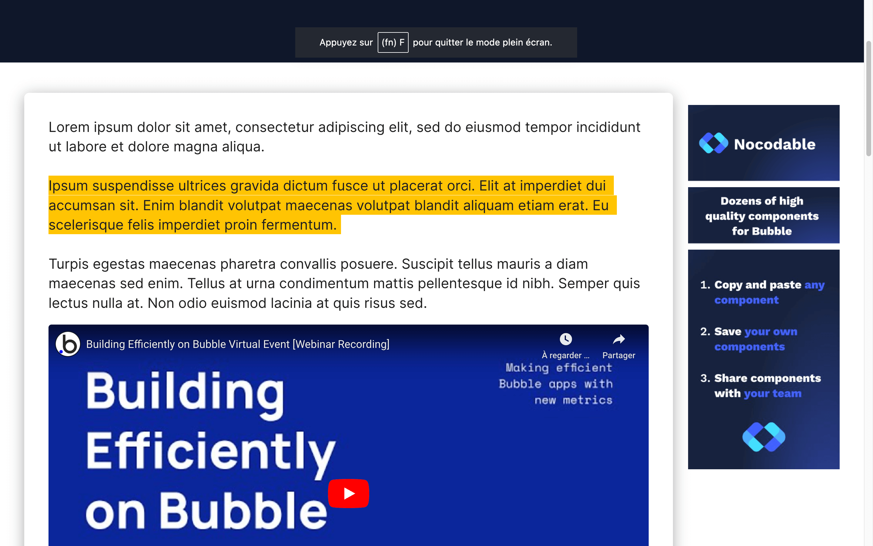 How to Change Text Highlight Color in Bubble - Nocodable