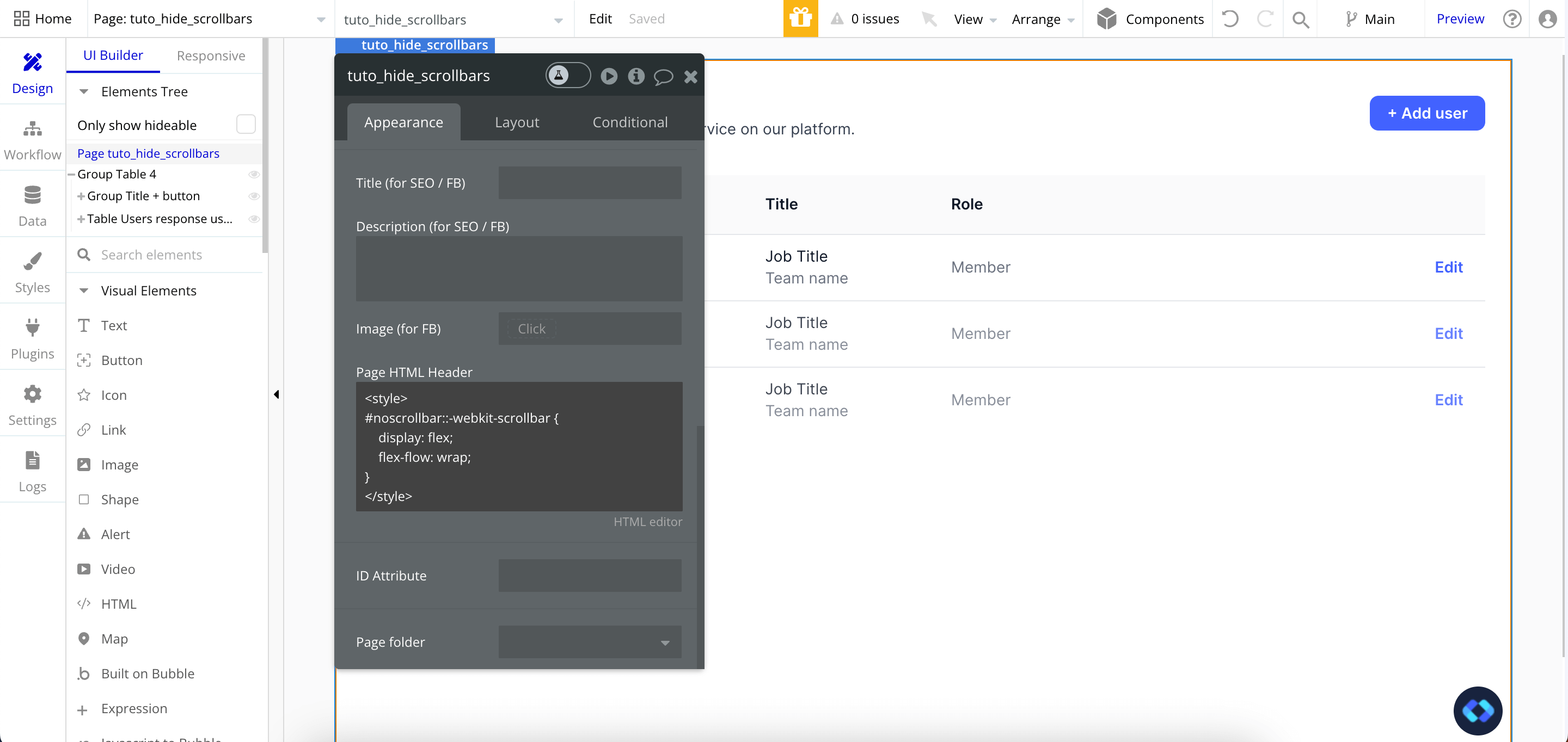 How to hide Scrollbars from Elements in Bubble.io (2024) - Nocodable How to hide Scrollbars from Elements in Bubble.io (2024) - Nocodable