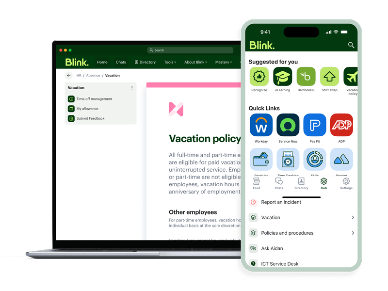 Blink - the modern intranet app for your frontline organization