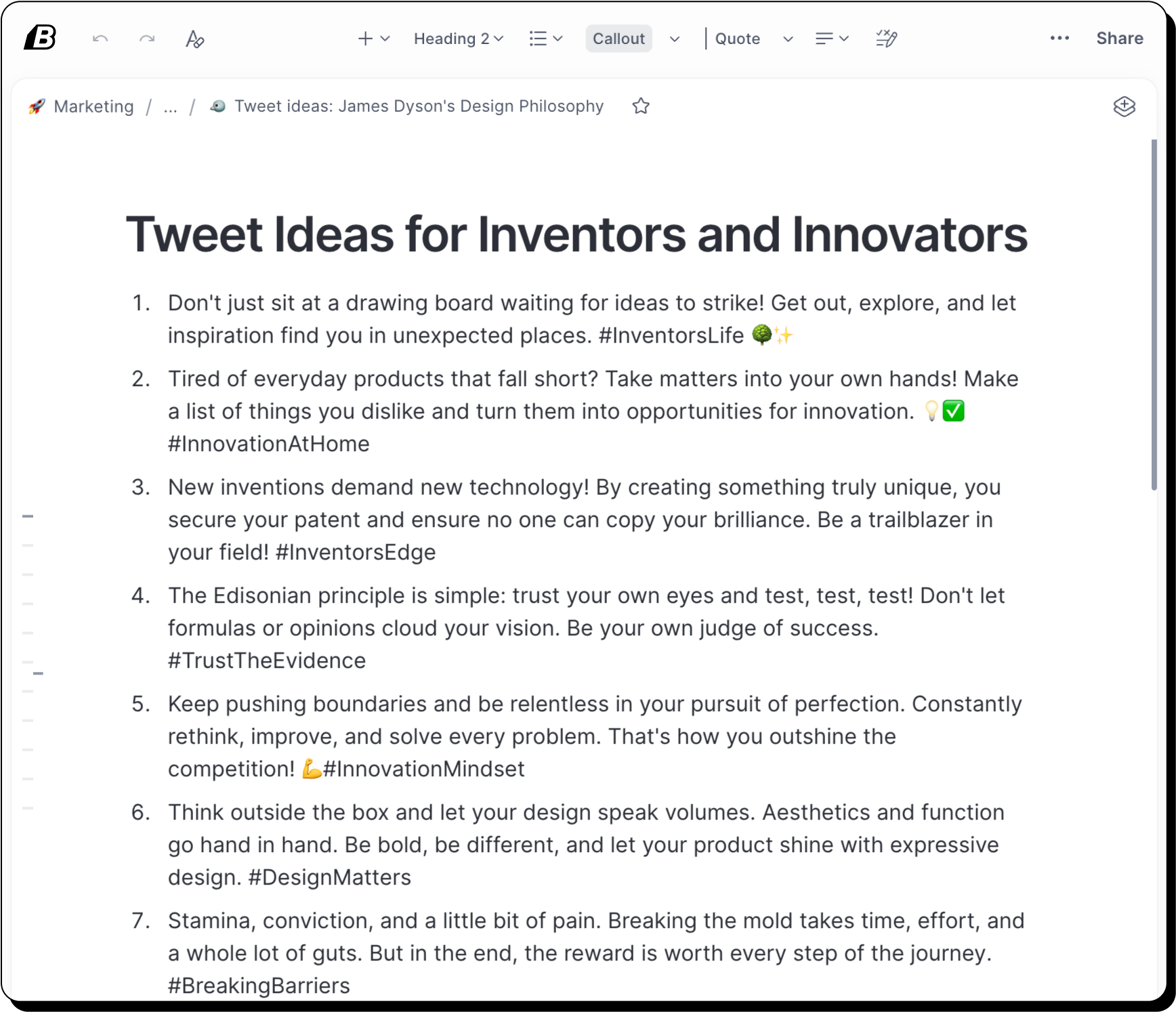 Blaze | Tweet Ideas Template
