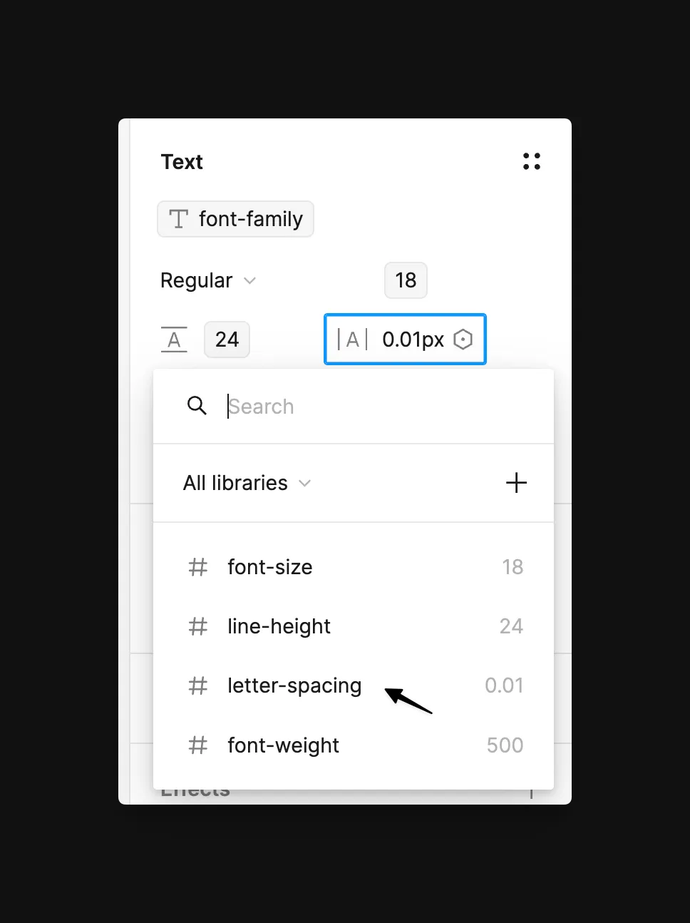 Variables de tipografía en Figma