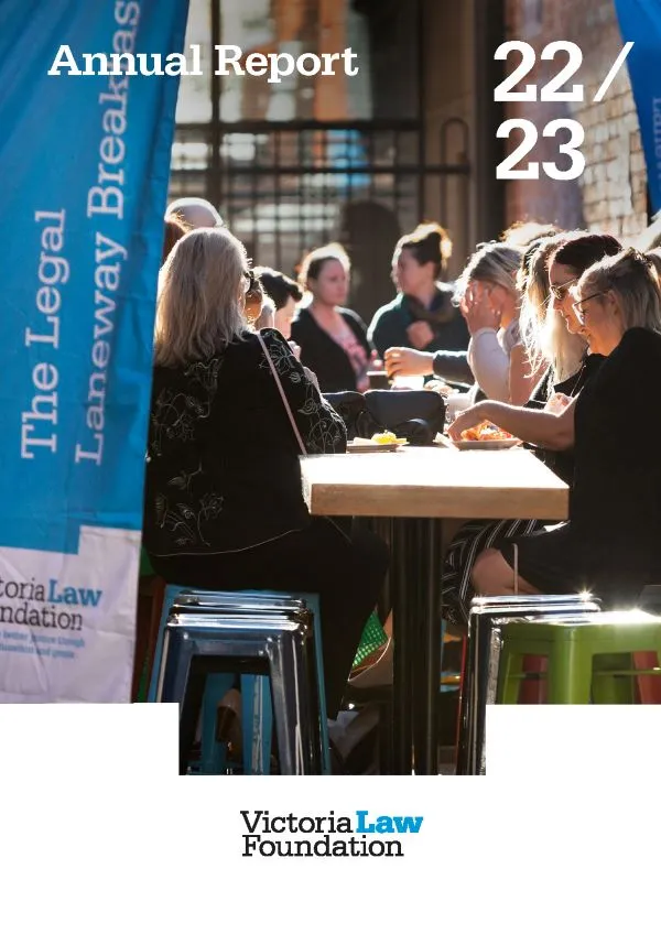 2022-23 Annual Report | Victoria Law Foundation