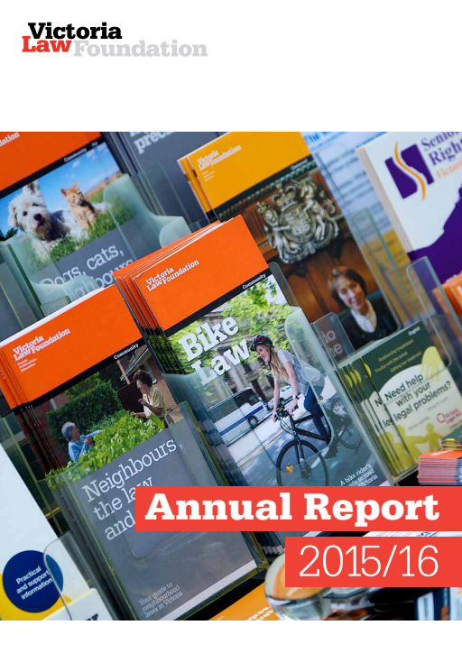 2015-16 Annual Report | Victoria Law Foundation