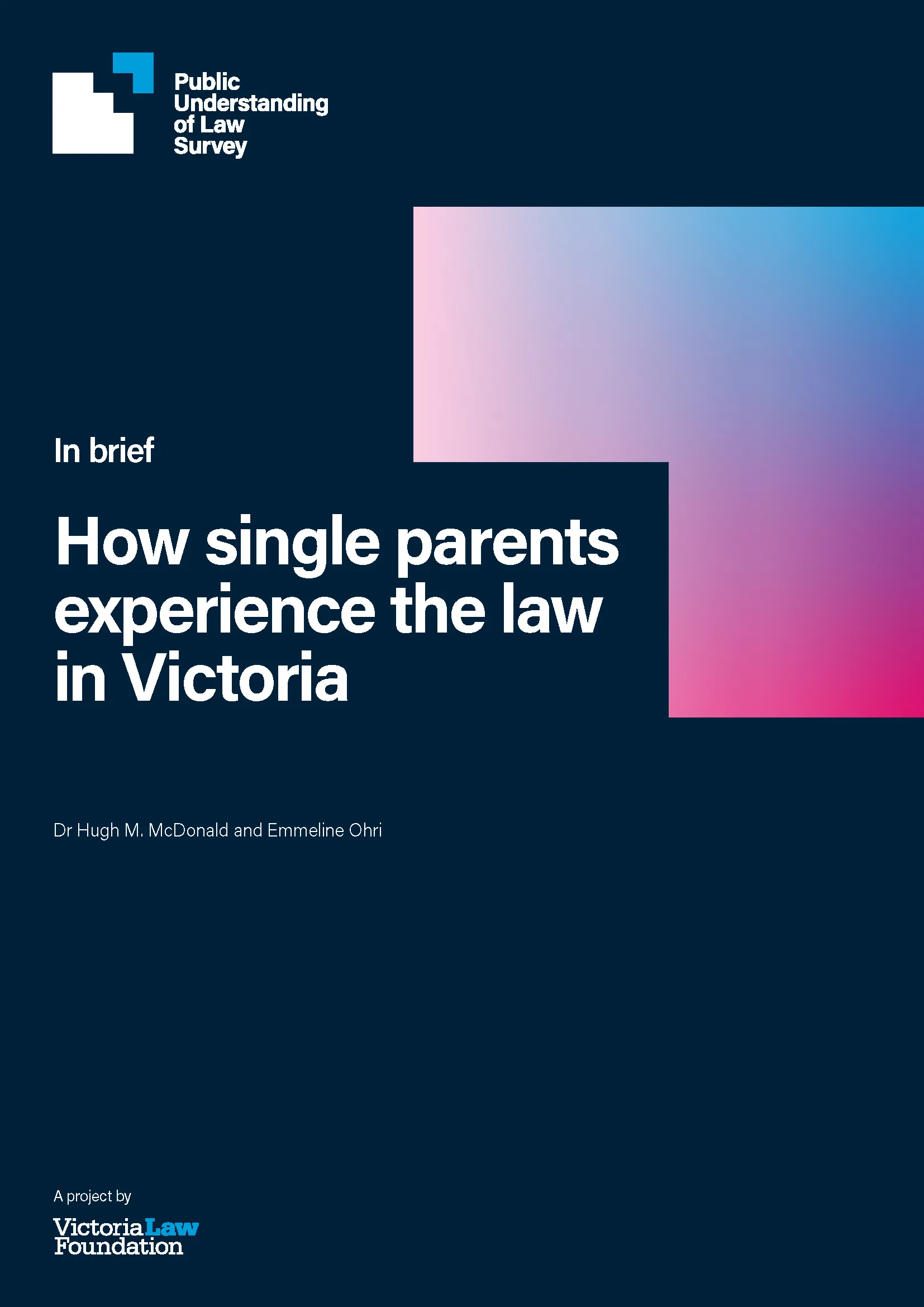 The Public Understanding of Law Survey | Victoria Law Foundation