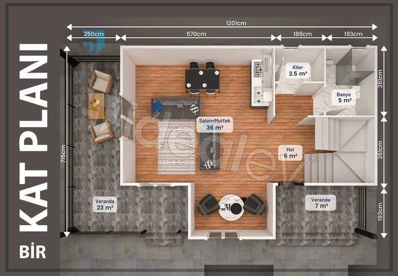 148 m2 Dubleks Prefabrik Ev