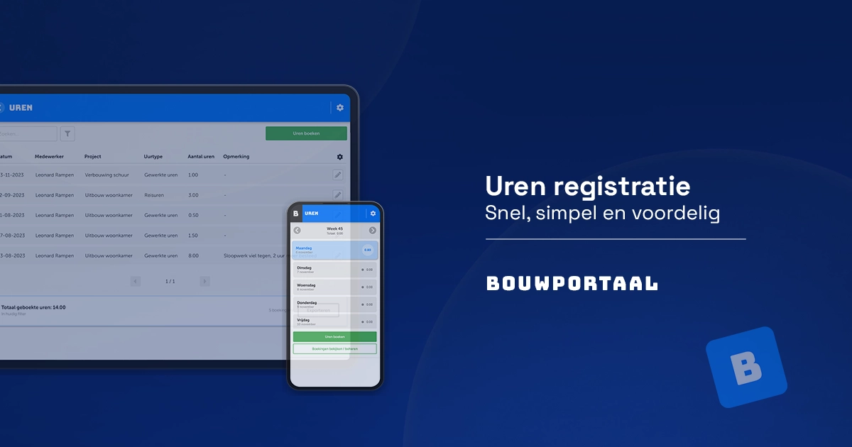 De makkelijkste urenregistratie app voor de Bouw