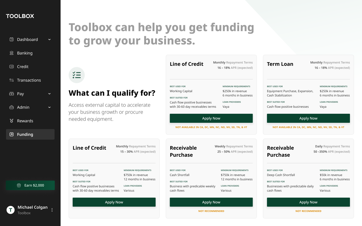 Get Funding to Grow Your Business | Toolbox™