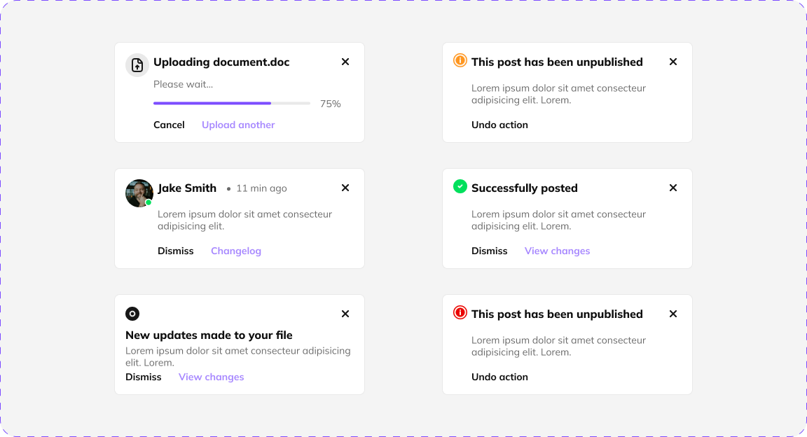 Alerts & Notifications - UI Element