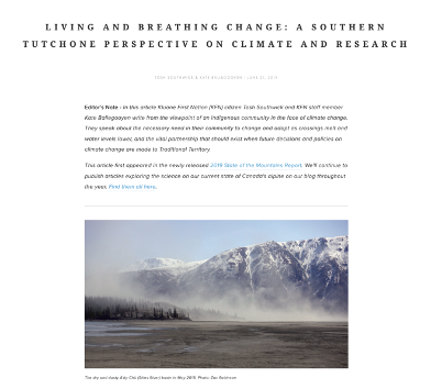 Kluane First Nation - Bringing Research Home - Resources