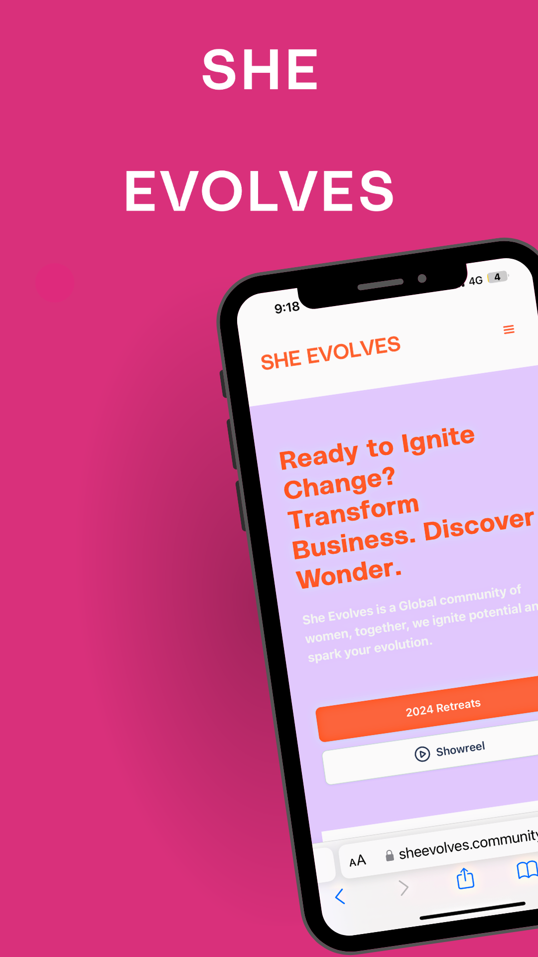Discover, Define, Design, Deliver: SHE EVOLVES - UniFolio - Webflow HTML website template