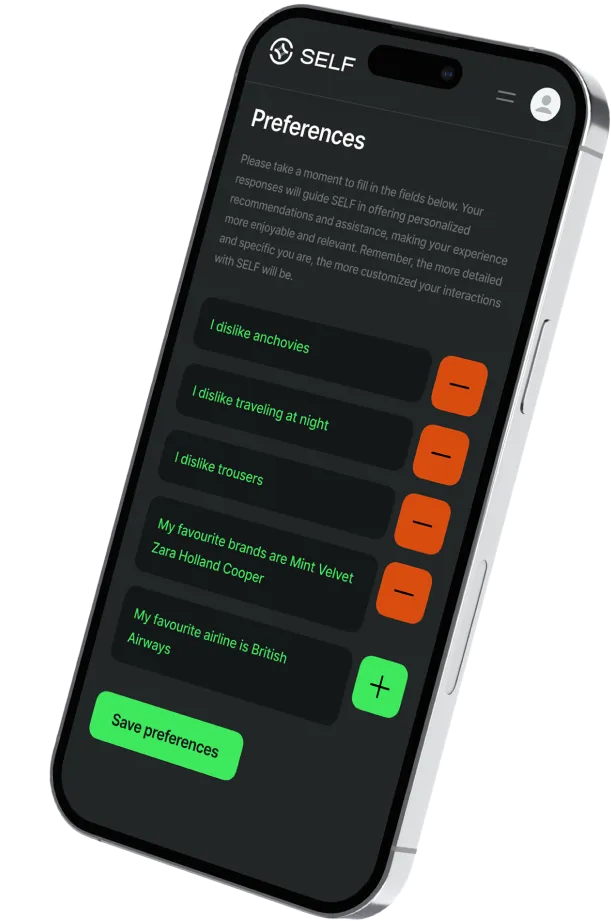 SELF - Adaptive AI for an ever-changing life