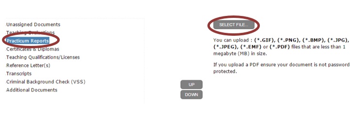 Uploading Supporting Documents