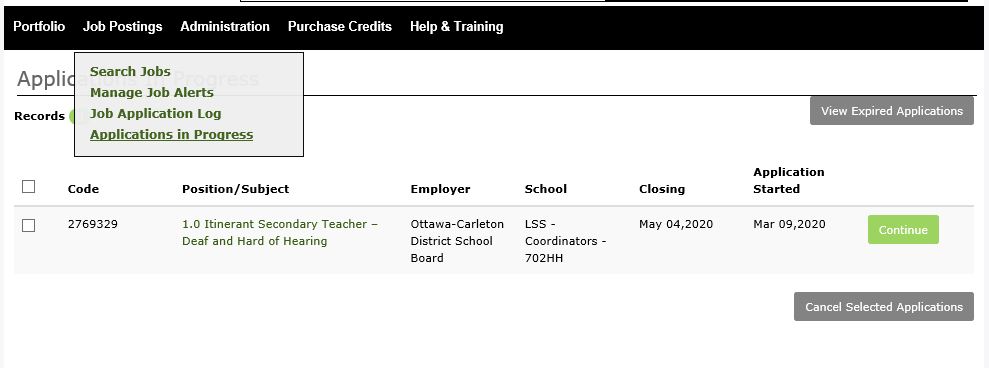 How to View Applications in Progress?