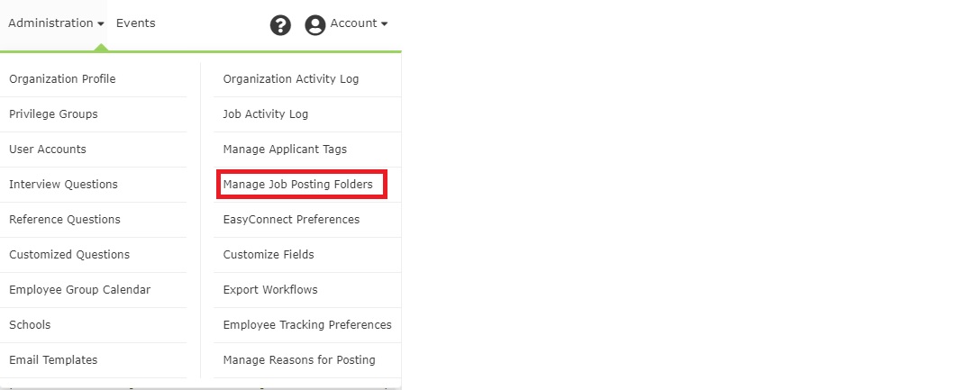Customized Job Postings Folders