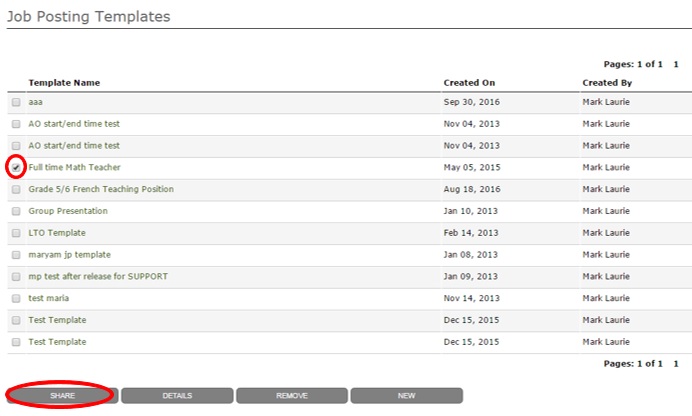 Create and Share Job Posting Templates