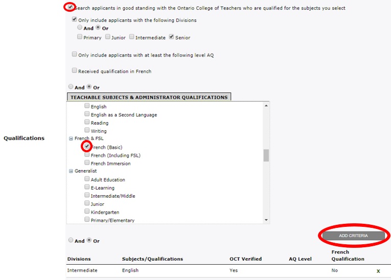 How To Set Up The Qualifying Criteria