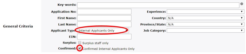 Searching for Internal Applicants
