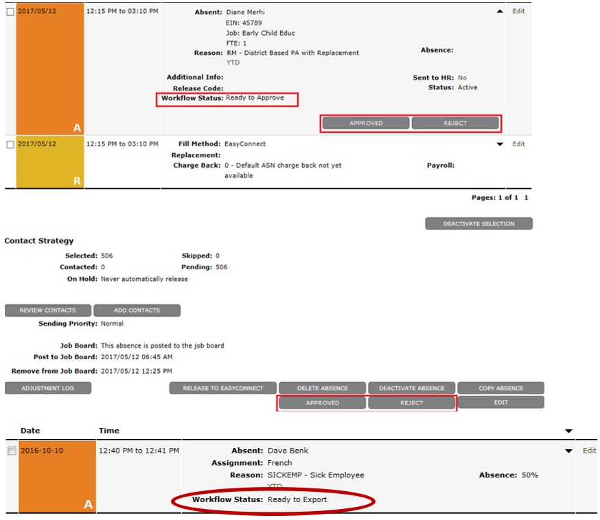 Approving Records For Export