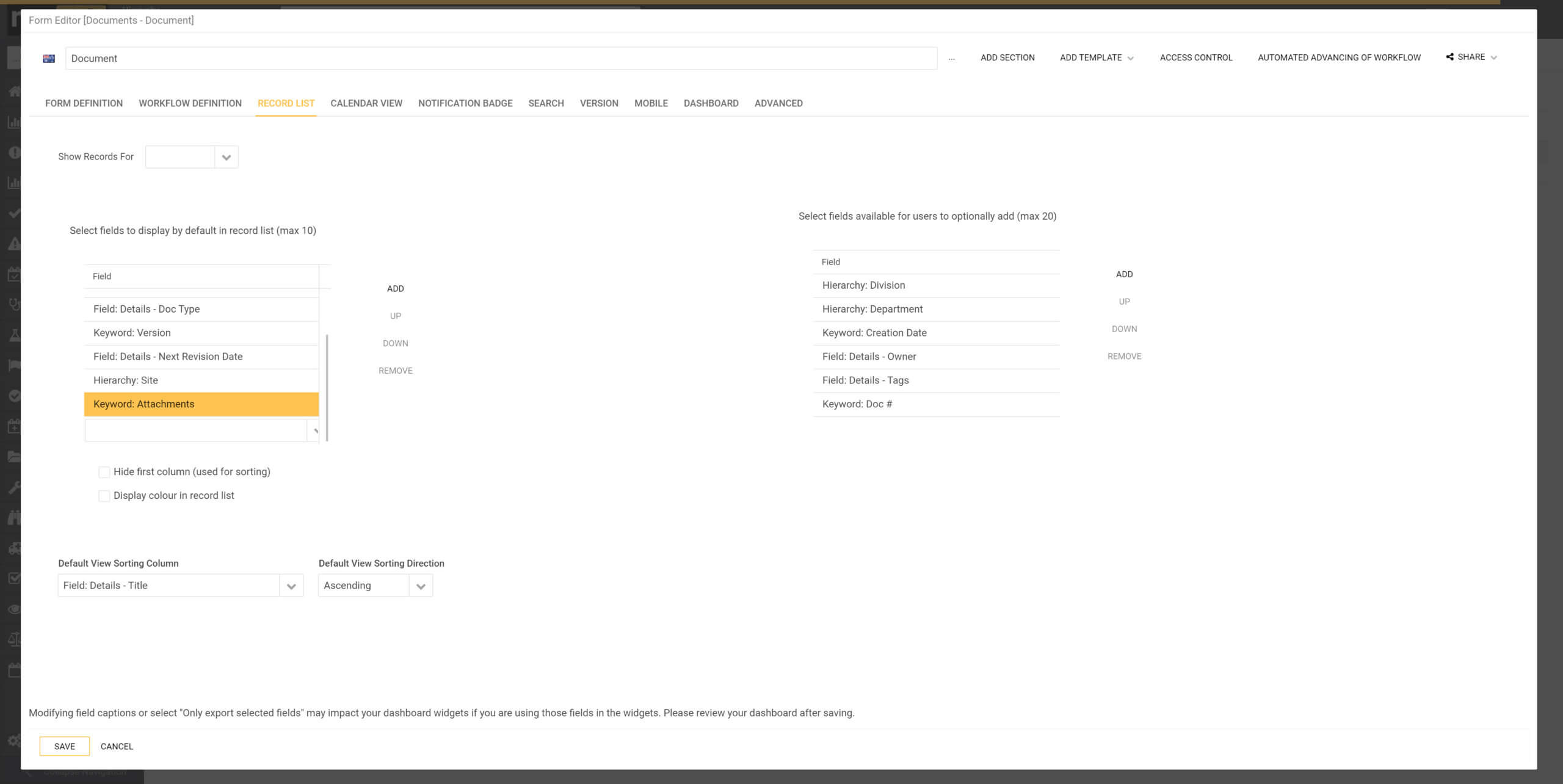 View Attachments in Record View - myosh