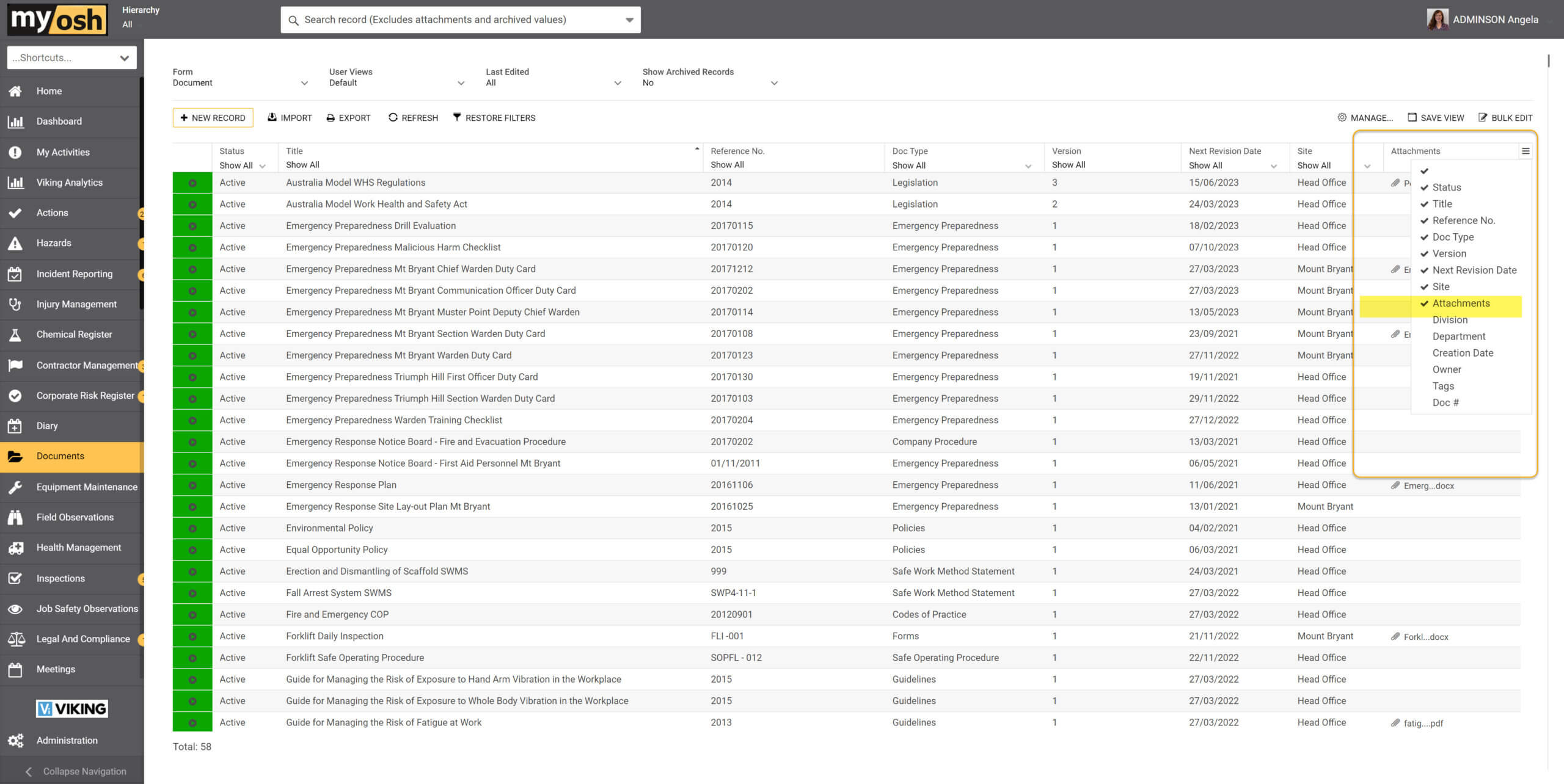 View Attachments in Record View - myosh
