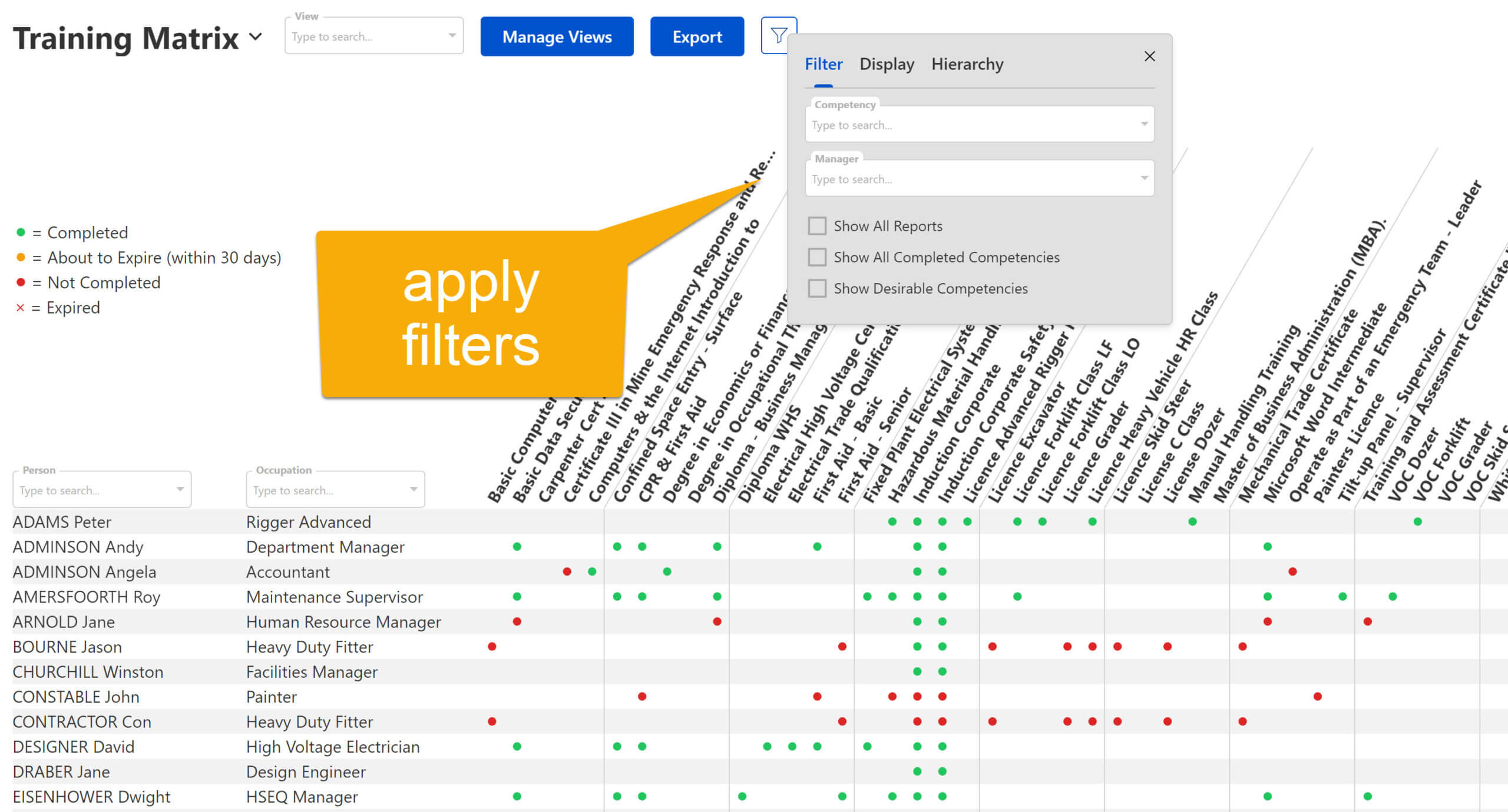 The Training Management Matrix - myosh