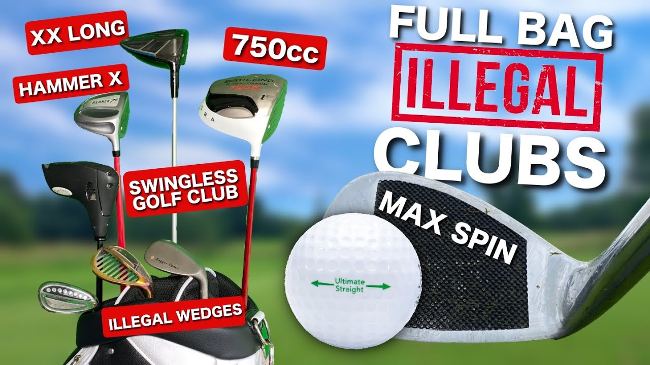 Cheating at golf with ILLEGAL clubs & ball! on Rick Shiels Golf