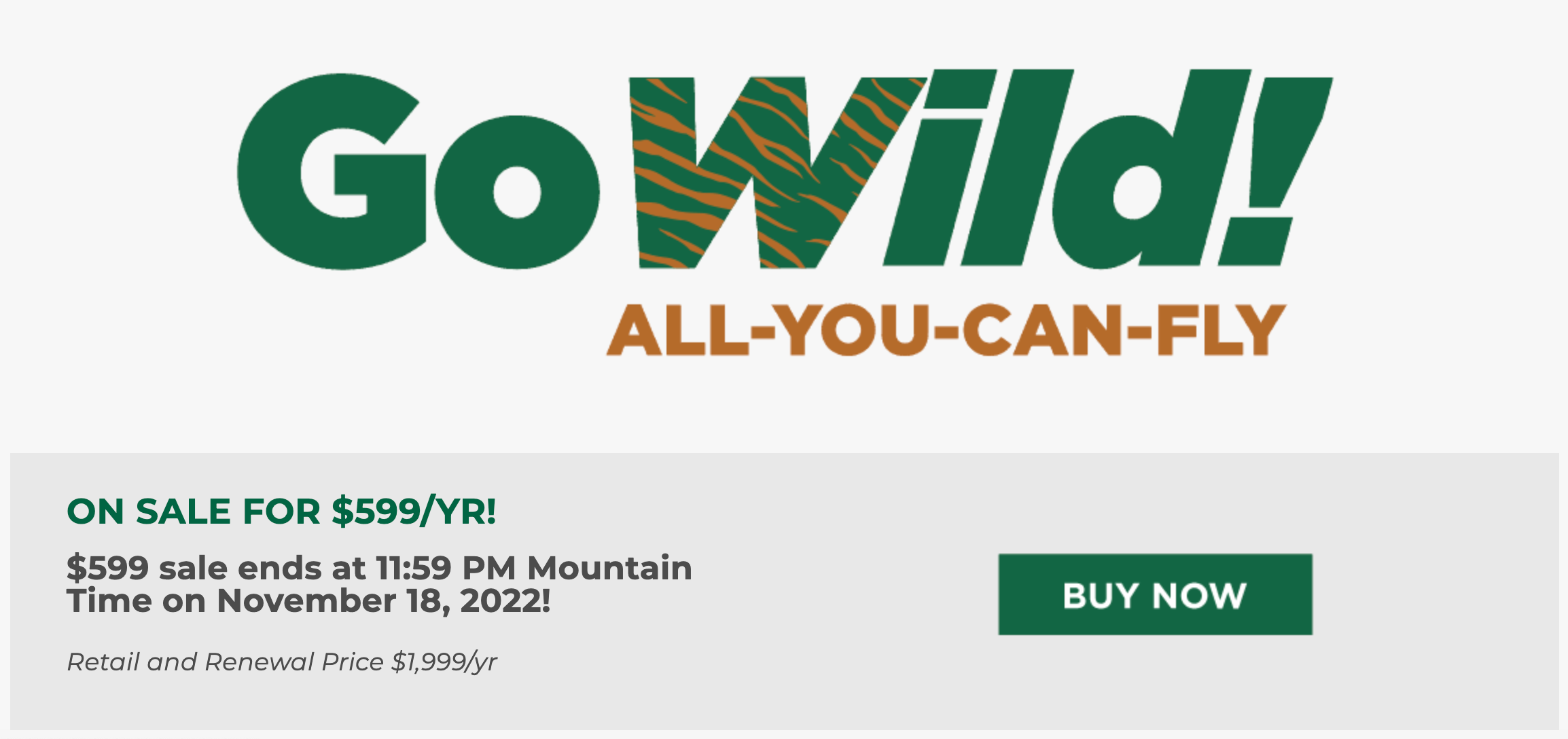 Frontier's "all you can fly" buffet - Daily Drop Nov 18, 2022