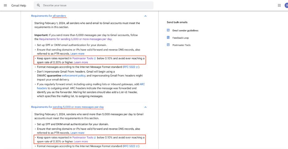 Google Sender Guidelines Update 2024 - Impact on Outreach Spam Rates