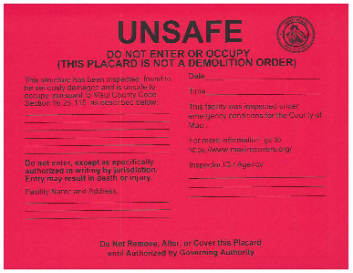 Safety Info for Returning to Your Property