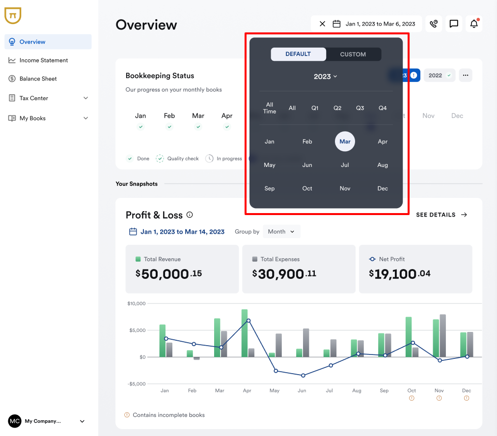 Financial Reports - Bench Help Center