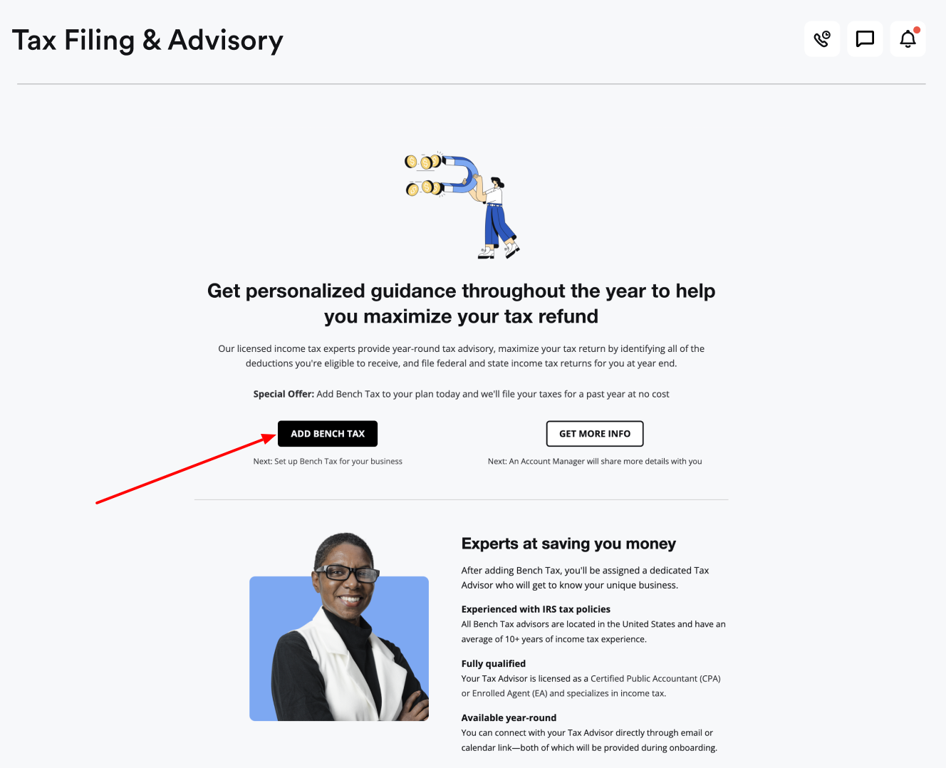 Upgrading to Bench Tax - Bench Help Center