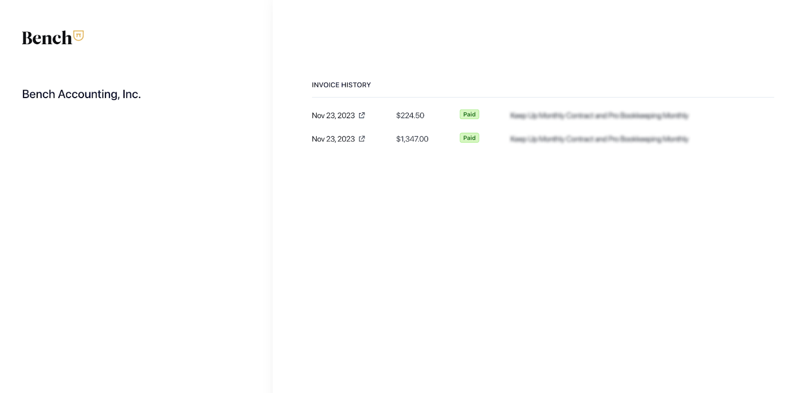 Where To Find Bench Invoices - Bench Help Center