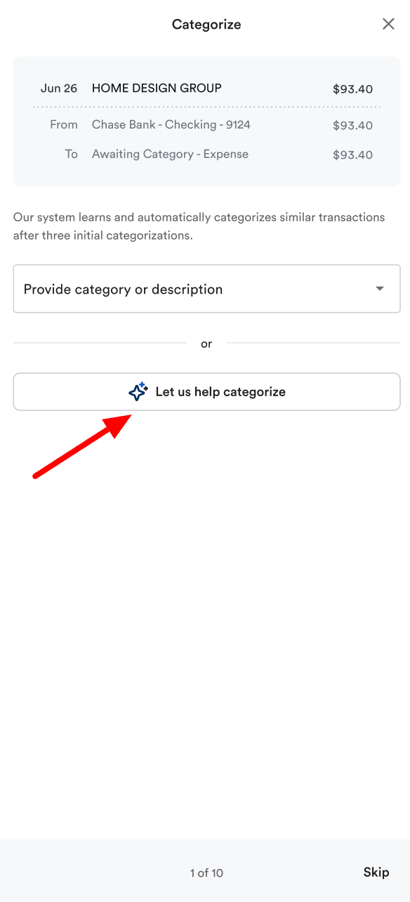 How to Use the Categorization Flow - Bench Help Center