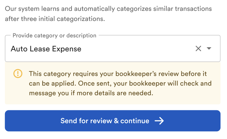 How to Use the Categorization Flow - Bench Help Center
